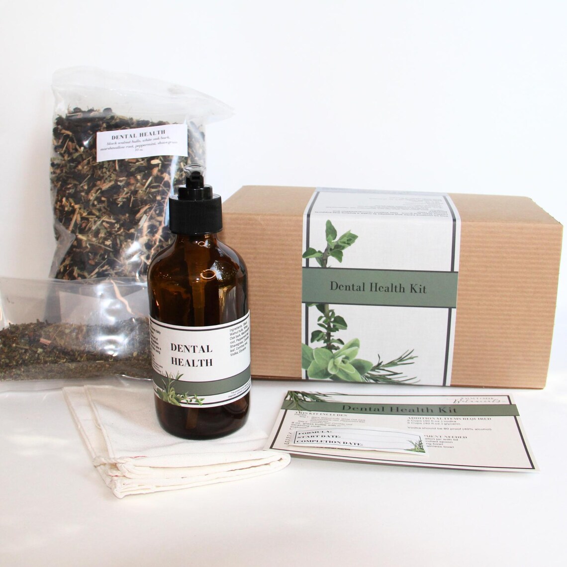 Dental Health Tincture Kit Make Your Own Natural Herbal Homeopathic DIY ...