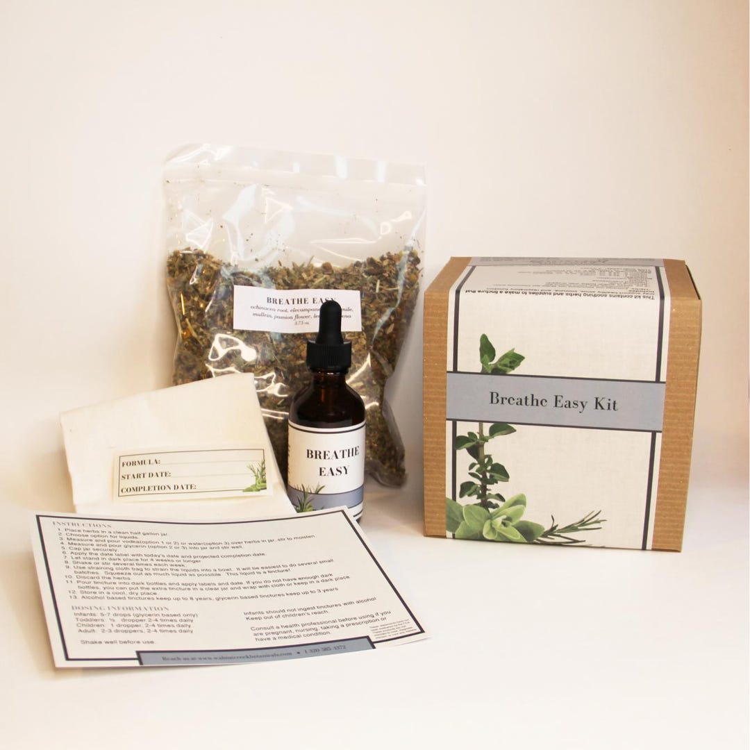 Breathe Easy Tincture Kit Make Your Own Natural Herbal Homeopathic DIY ...