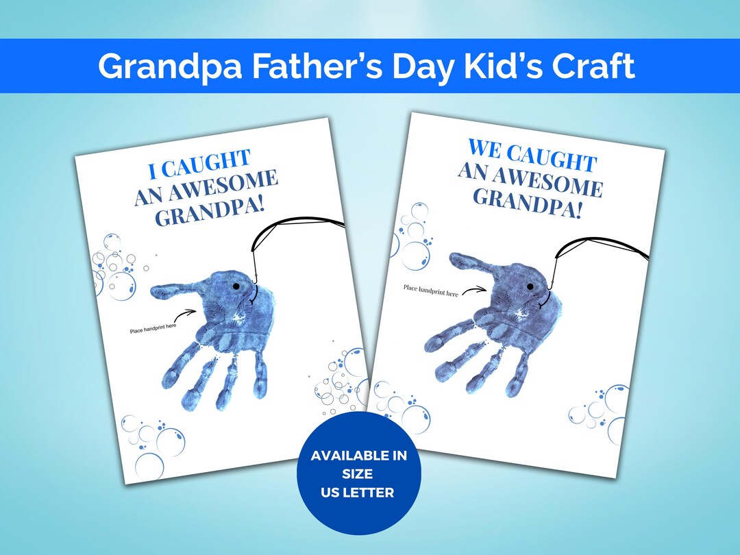Grandpa Handprints, Best Grandpa, Grandpa Father's Day Gift Craft ...