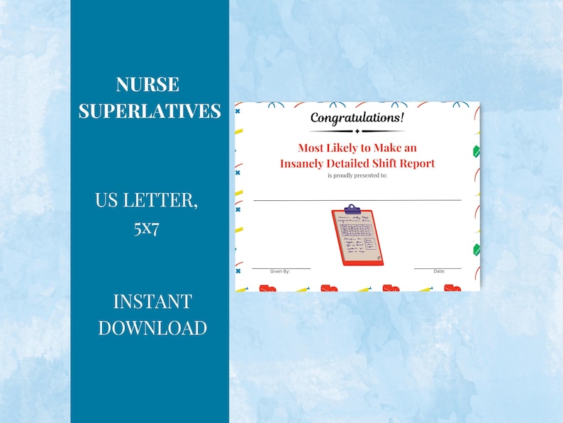 Nurse Superlatives, Nursing Awards Funny, Funny Nurse Awards, Nurses ...