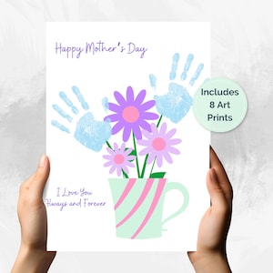 Printable Mother's Day Keepsake Fingerprint Handprint Art BUNDLE ...