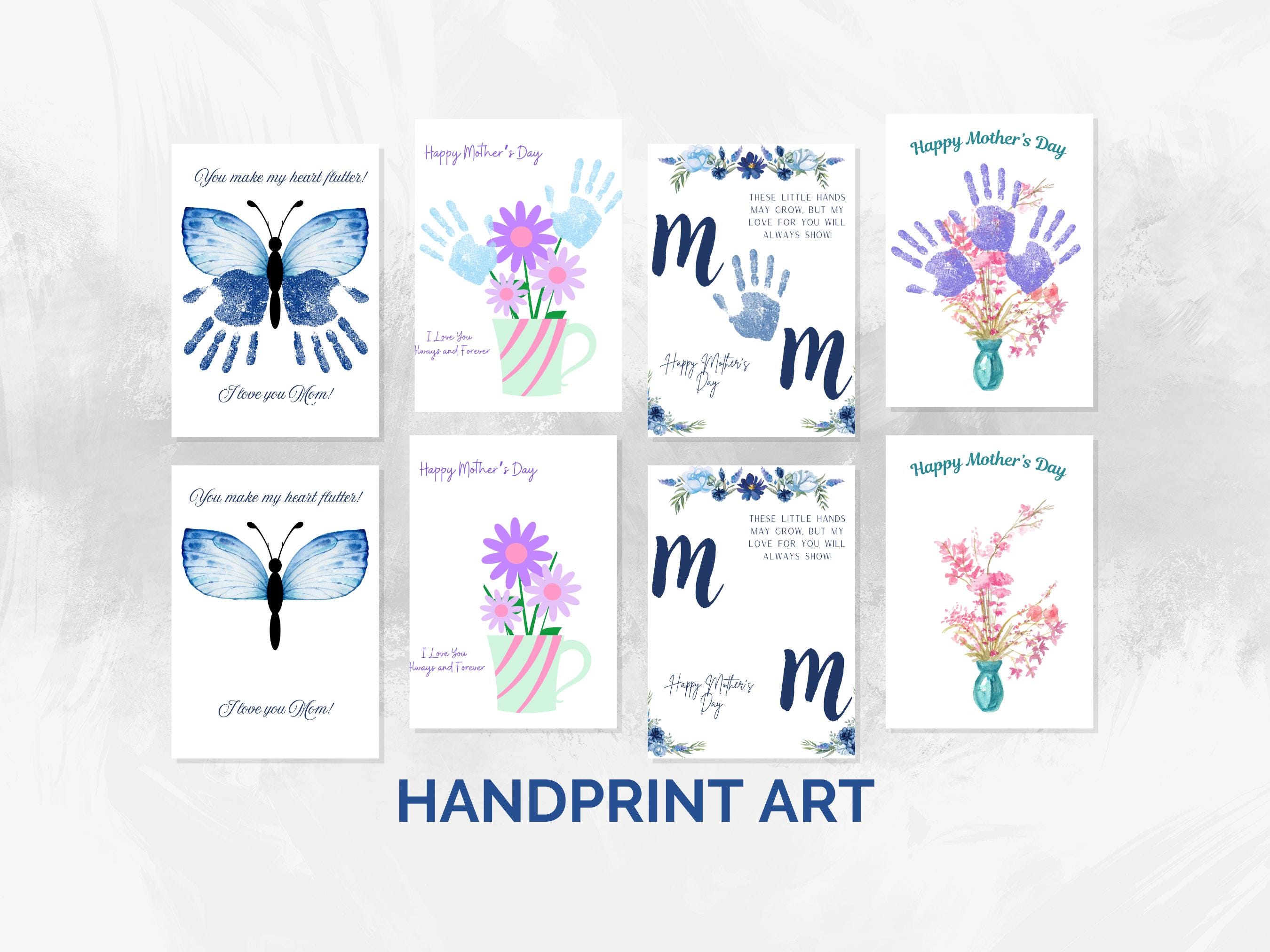 Printable Mother's Day Keepsake Fingerprint Handprint Art BUNDLE ...