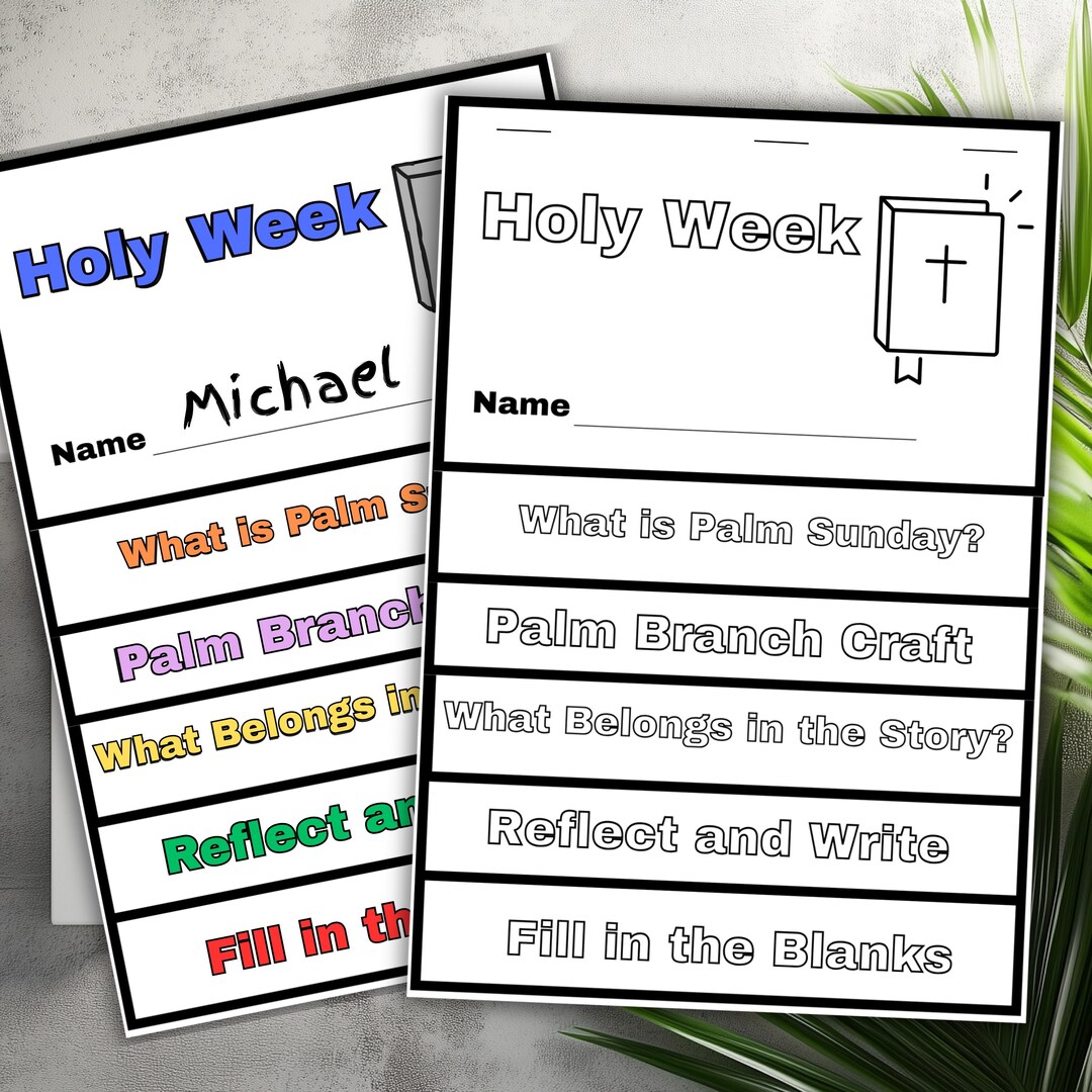 Holy Week Printable Flip Book, Kids Bible Crafts, Sunday School Crafts ...