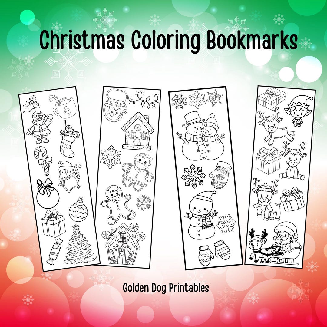 Christmas Bookmarks, Coloring Bookmarks, Cute Bookmarks, Kids Bookmarks ...