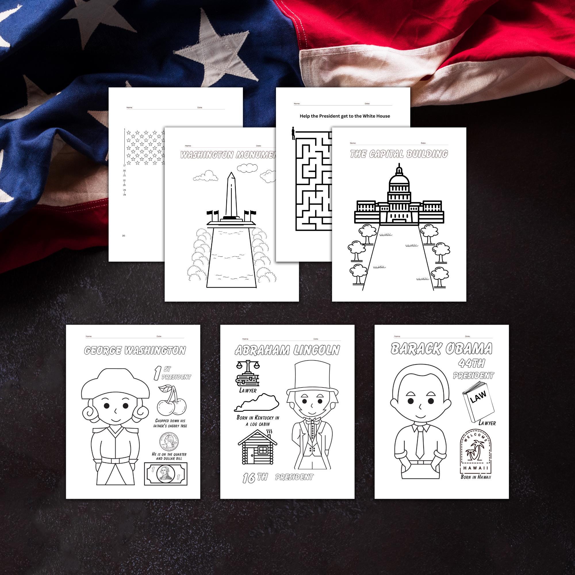 Presidents Day Coloring Pages, Coloring Pages, Presidents Day Craft ...