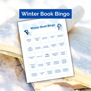 Winter Book Bingo Game: Reading Challenge (PDF), Reading Tracker, Book ...