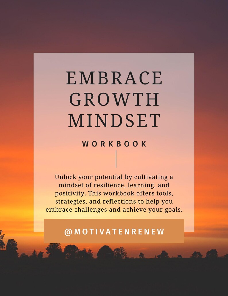 Growth Mindset Workbook - Etsy