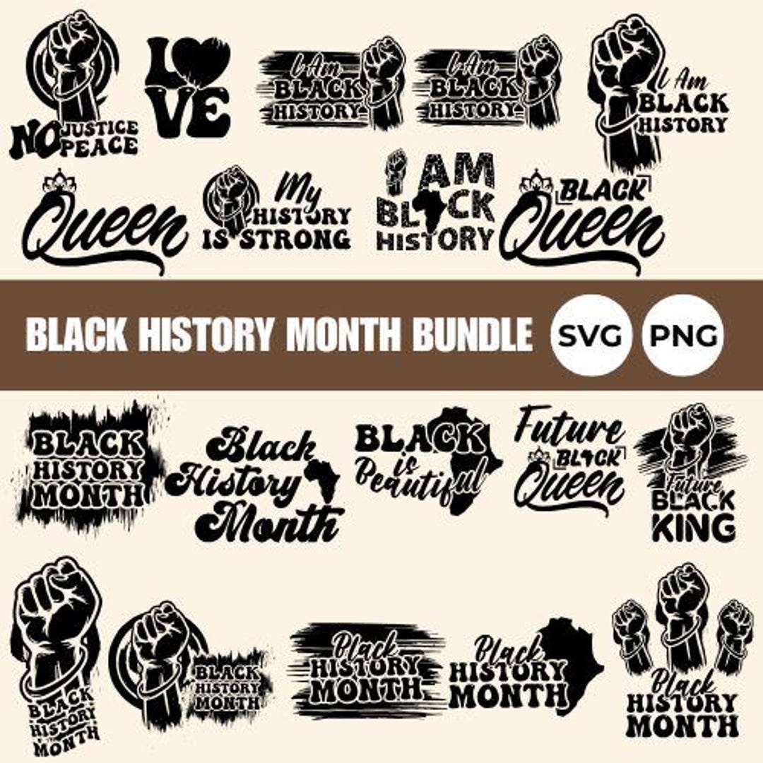 Black History Month Design Bundle, BHM Posters Social Media Graphics ...
