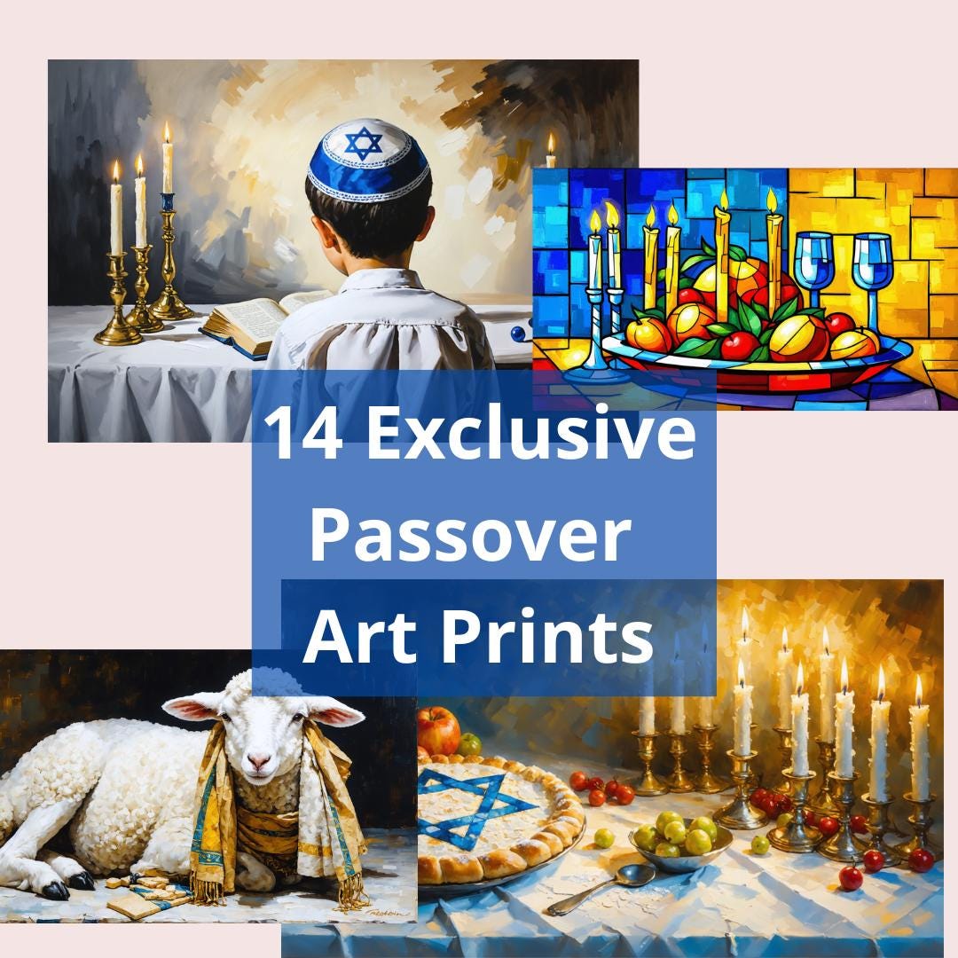 Passover Printable Wall Art | Jewish Holidays | Passover Digital Art ...