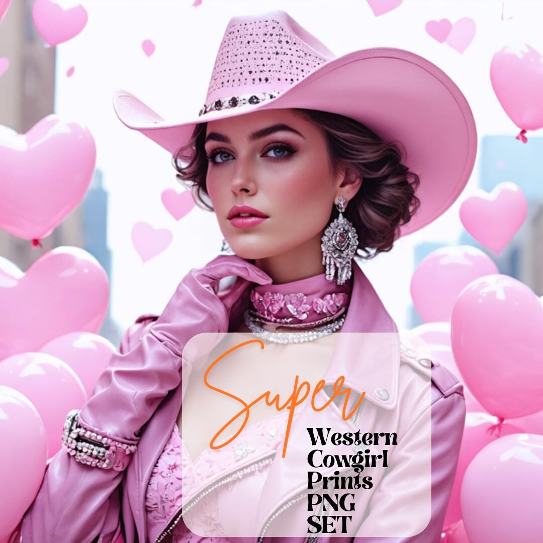 Cowgirl Western Coquette Preppy Art PNG. Country Farm Style Fashion ...