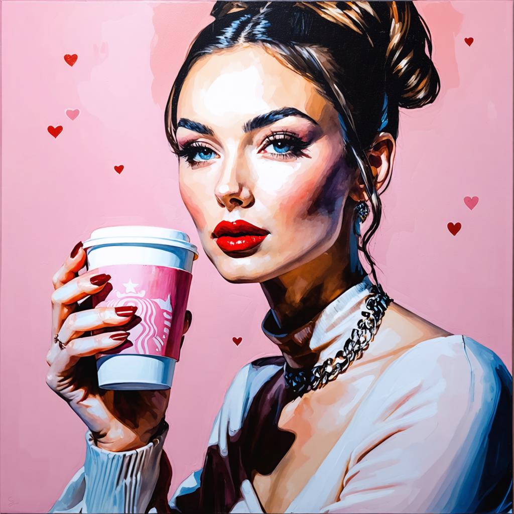 Coffee Art Printable. Coquette Coffee Aesthetic. Instagram Girl Trendy ...