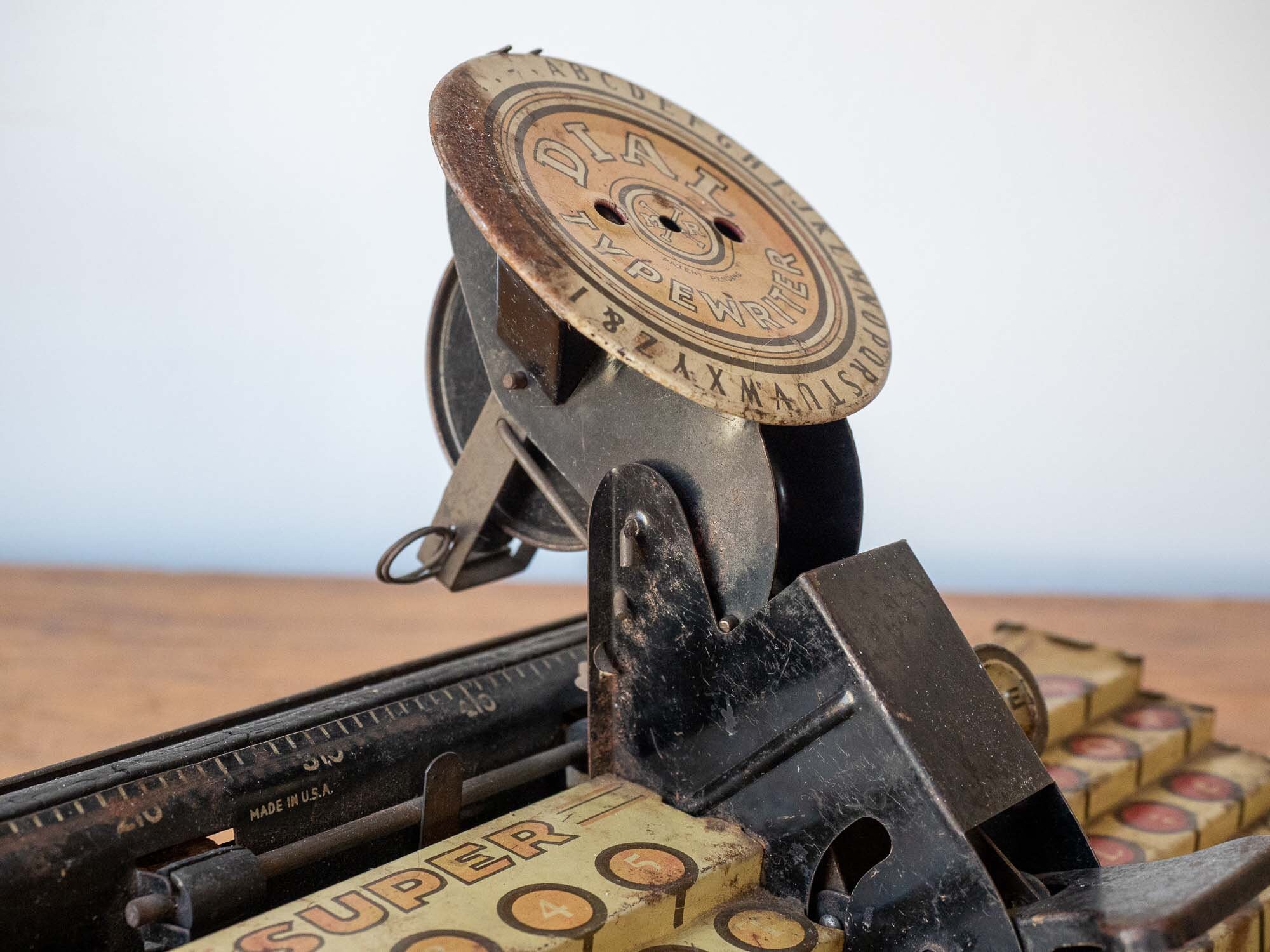 Vintage Super Dial Typewriter, Patent Pending Marx Co. Tin Child's Toy ...