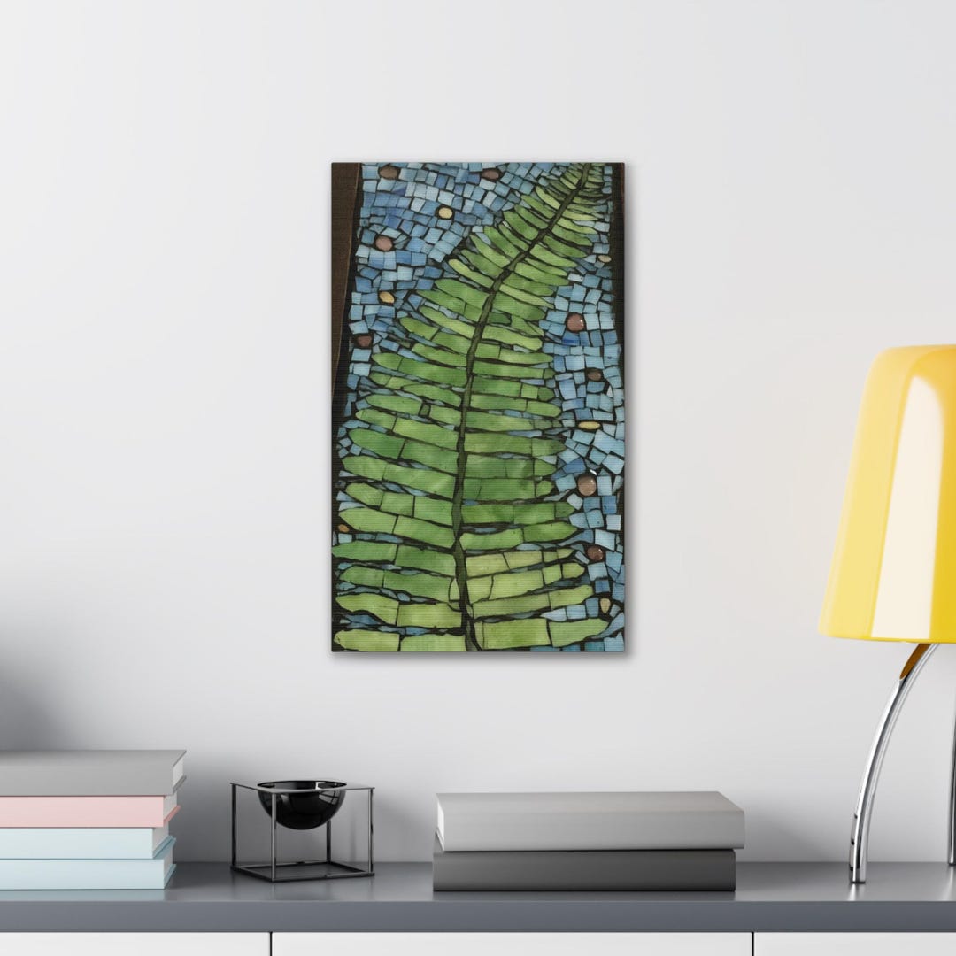 Pacific Northwest Fern Mosaic - Nature-inspired Canvas Art - Etsy