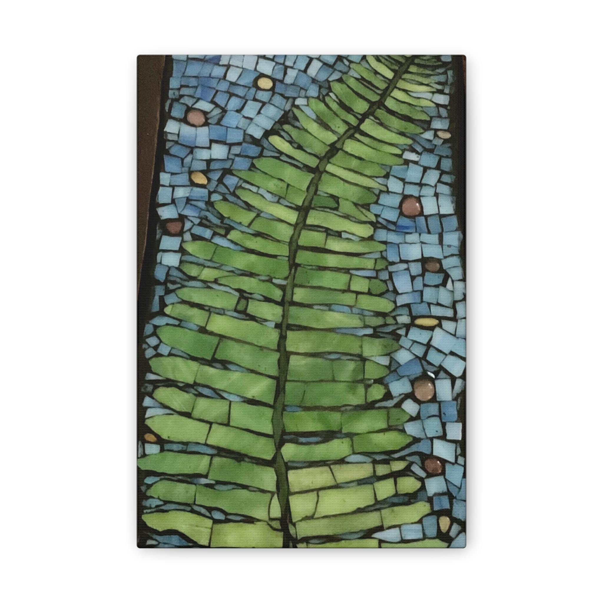 Pacific Northwest Fern Mosaic - Nature-inspired Canvas Art - Etsy