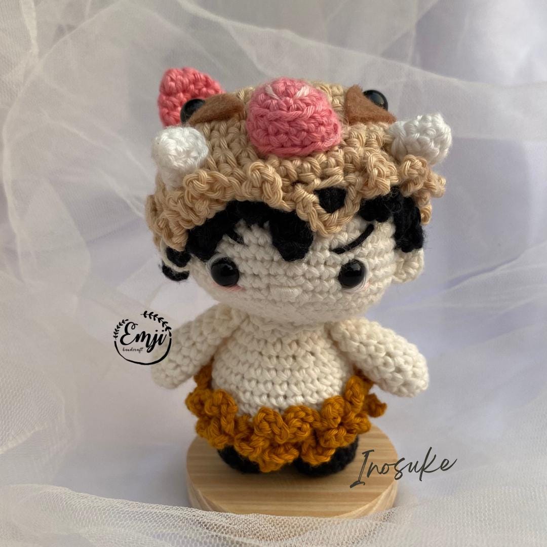 Inosuke Demon Slayer Amigurumi Crochet Doll, Finished Products, Perfect ...