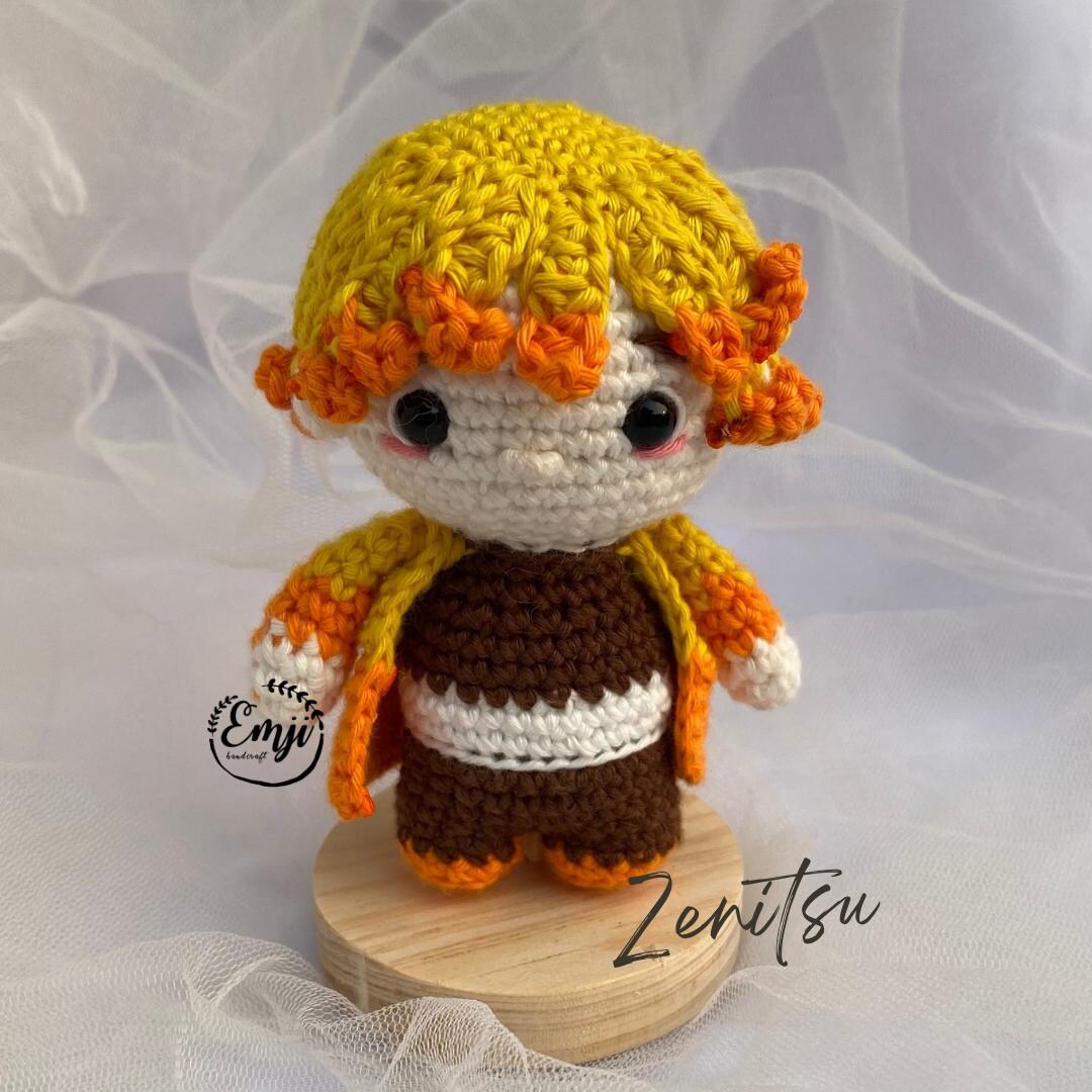 Zenitsu Demon Slayer Amigurumi Crochet Doll, Finished Products, Perfect ...