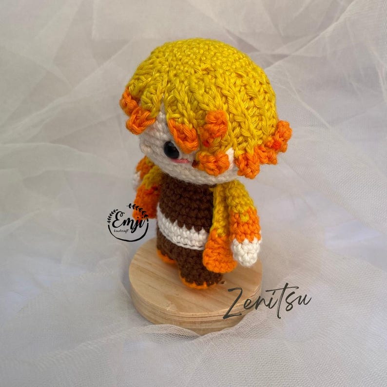 Zenitsu Demon Slayer Amigurumi Crochet Doll, Finished Products, Perfect ...