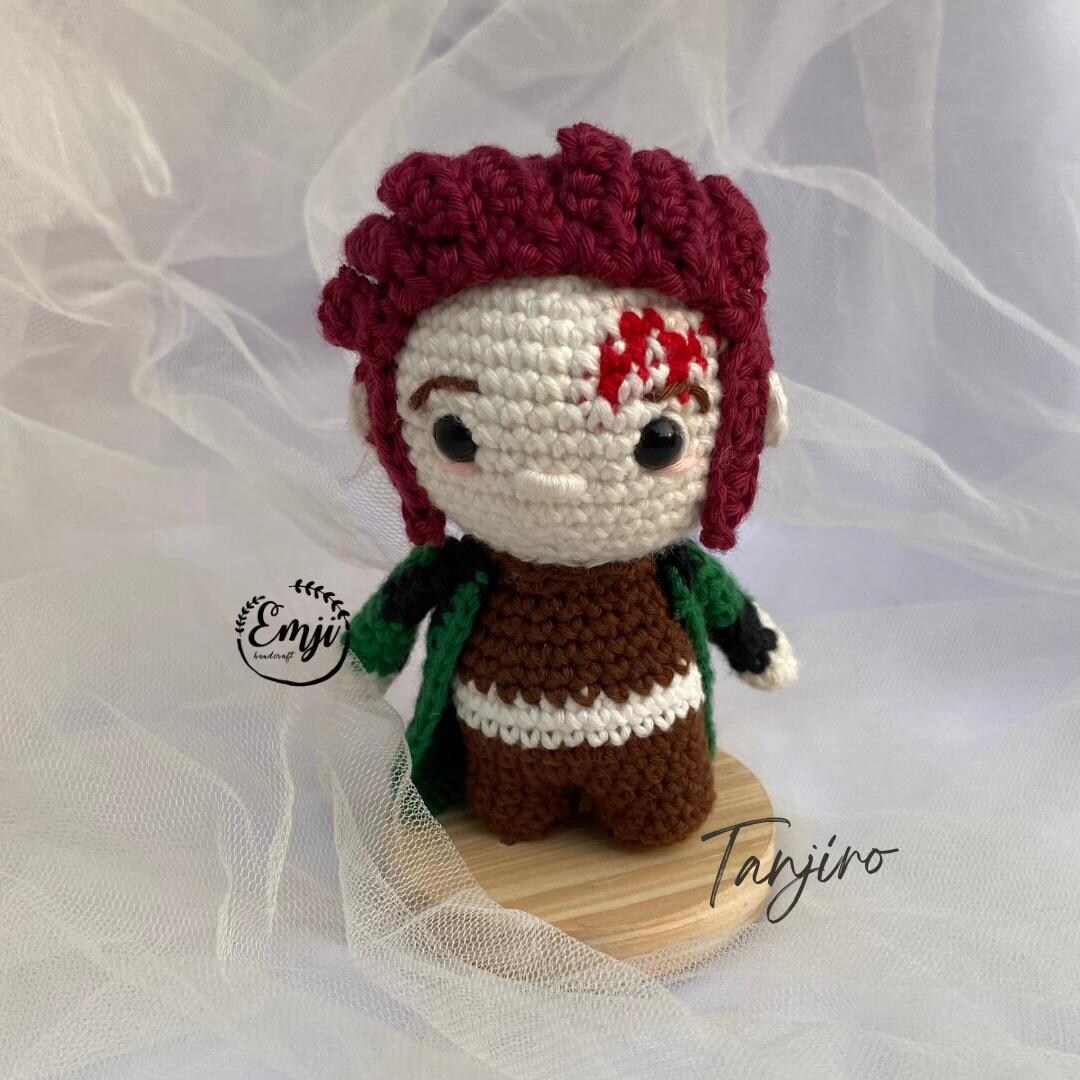 Tanjiro Demon Slayer Amigurumi Crochet Doll, Finished Products, Perfect ...