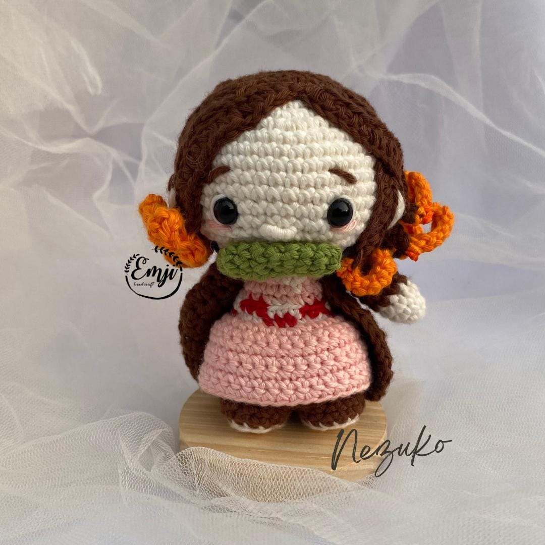 Nezuko Demon Slayer Amigurumi Crochet Doll, Finished Products, Perfect ...