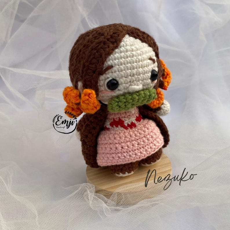 Nezuko Demon Slayer Amigurumi Crochet Doll, Finished Products, Perfect ...