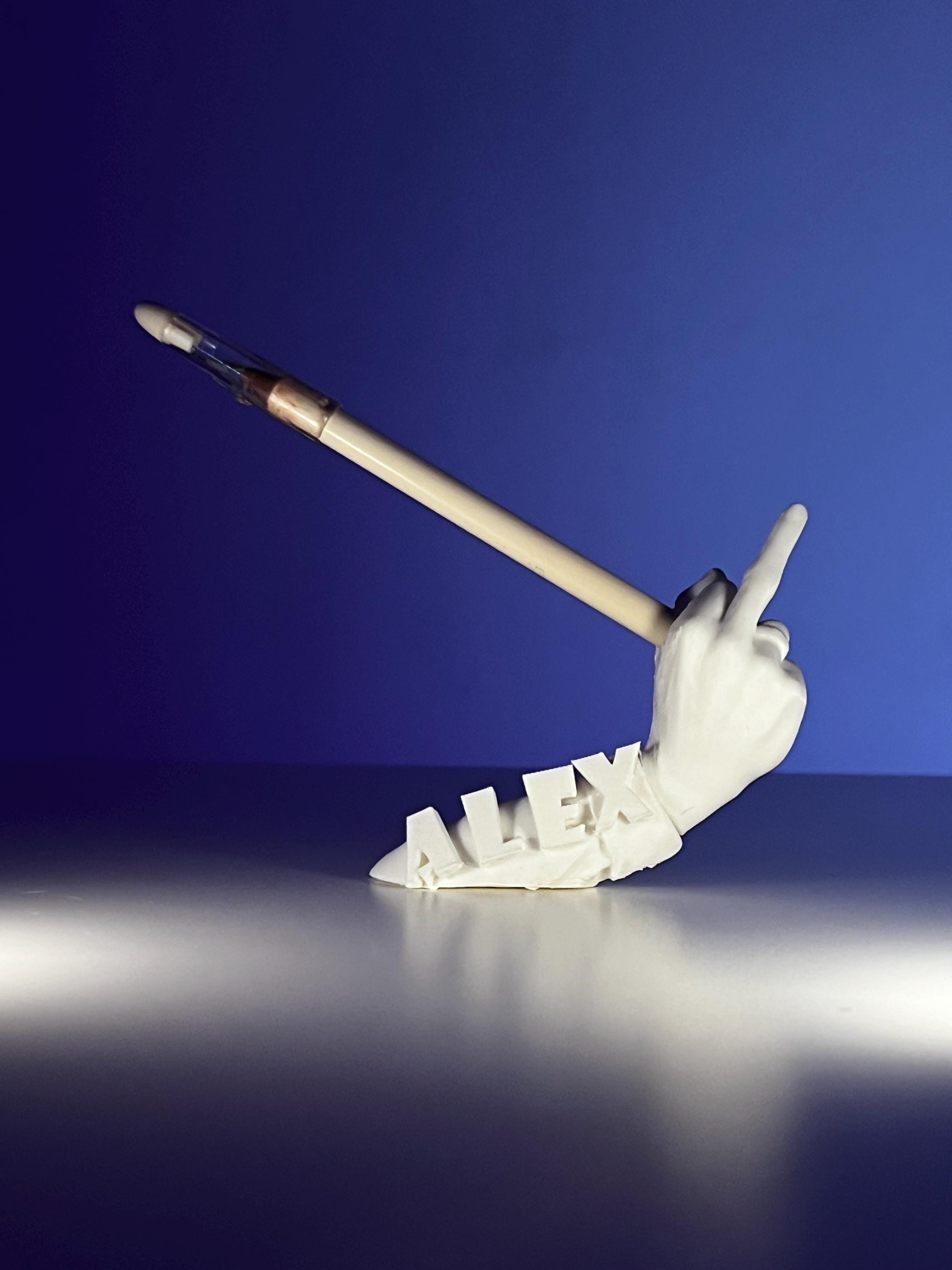Personalized Middle Finger Pen Holder. 3D Printed, Desk Decor Pencil ...