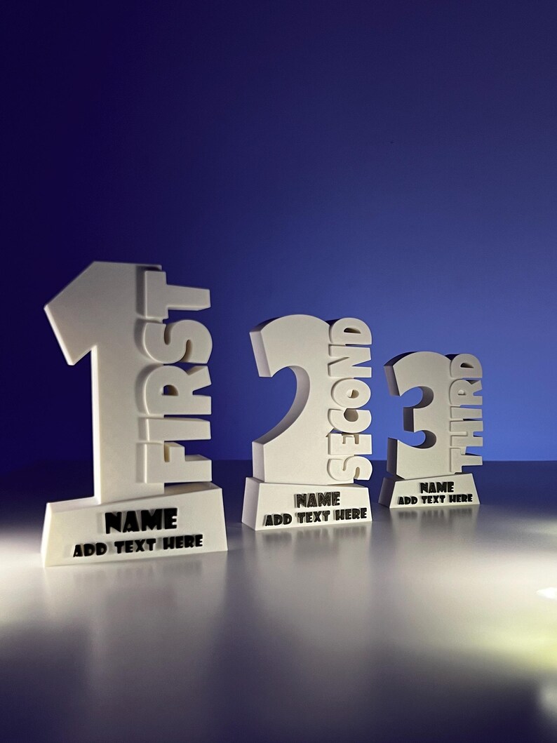 New Personalized 3D Trophy: Custom Award for Achievements, Comedy ...