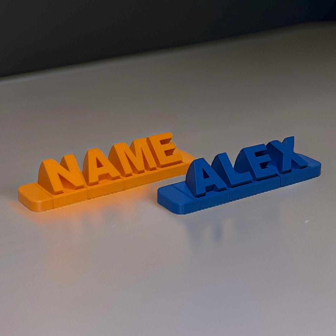 Personalised Desk Plaque 3D Printed | Custom Wording, Office Accessory ...