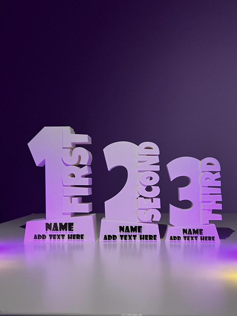 New Personalized 3D Trophy: Custom Award for Achievements, Comedy ...