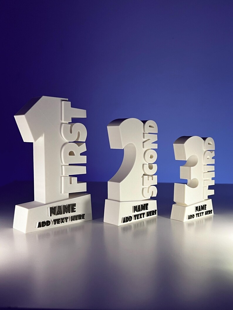 New Personalized 3D Trophy: Custom Award for Achievements, Comedy ...