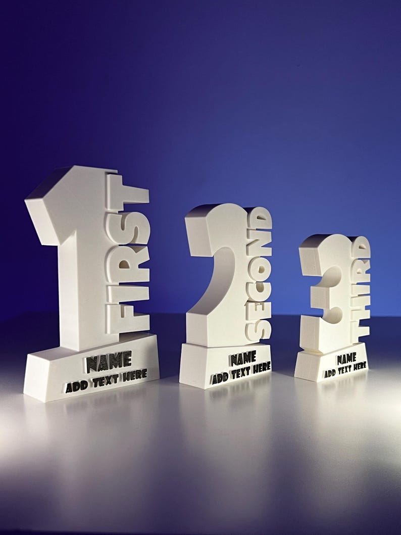 New Personalized 3D Trophy: Custom Award for Achievements, Comedy ...