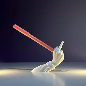 Middle Finger Pen Holder Desk Decor Pencil Holder Desk Storage Art ...