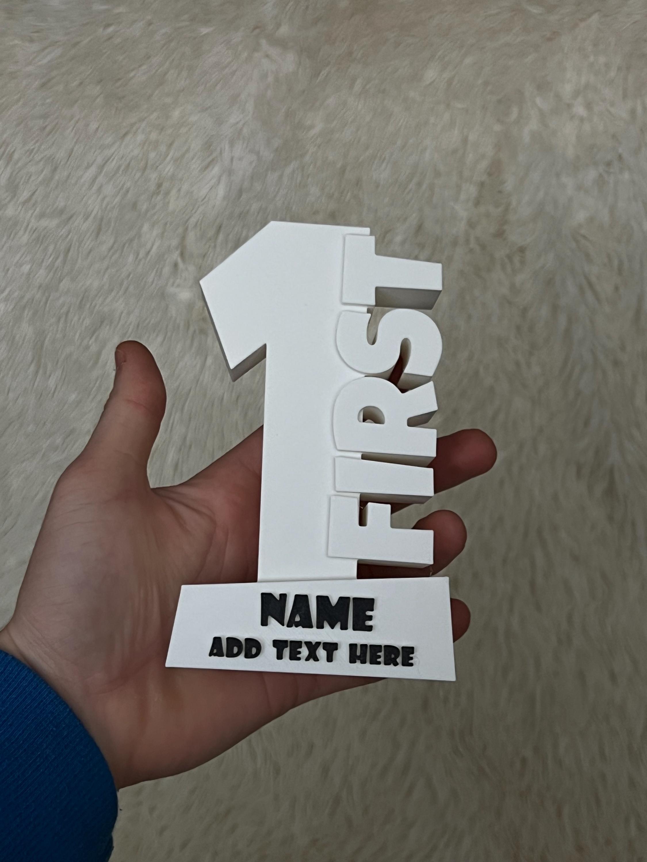 Personalized 3D Trophy: Custom Award for Achievements, Comedy, Events ...