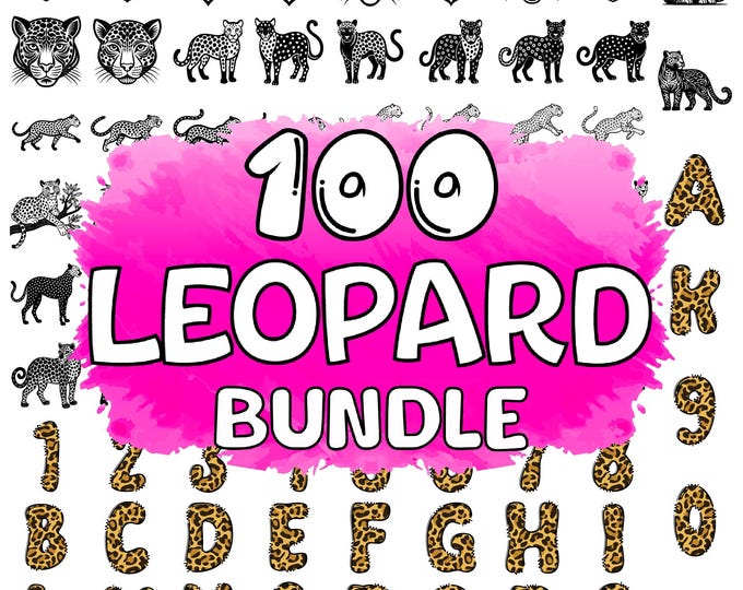 Leopard Mama and Cubs Laser Cut File: CO2 Laser Ready SVG, PNG - Etsy ...