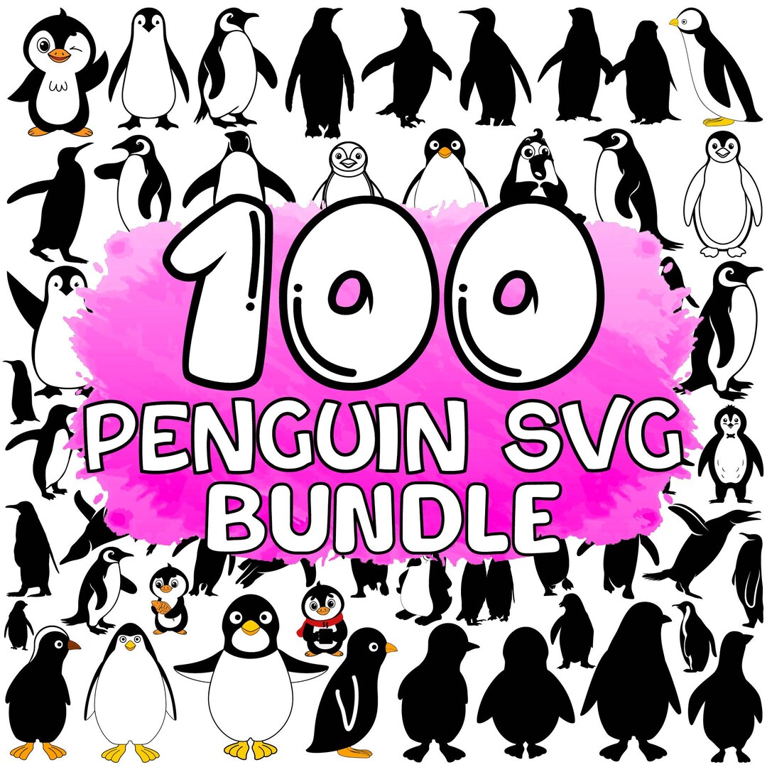 Penguin SVG Bundle: Clipart Cut Files (digital Download) - Etsy