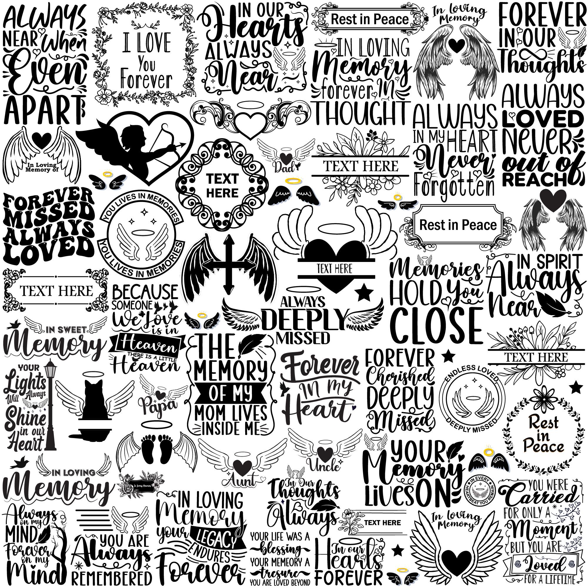 Memorial SVG Bundle: Loving Memory Designs (digital Download) - Etsy