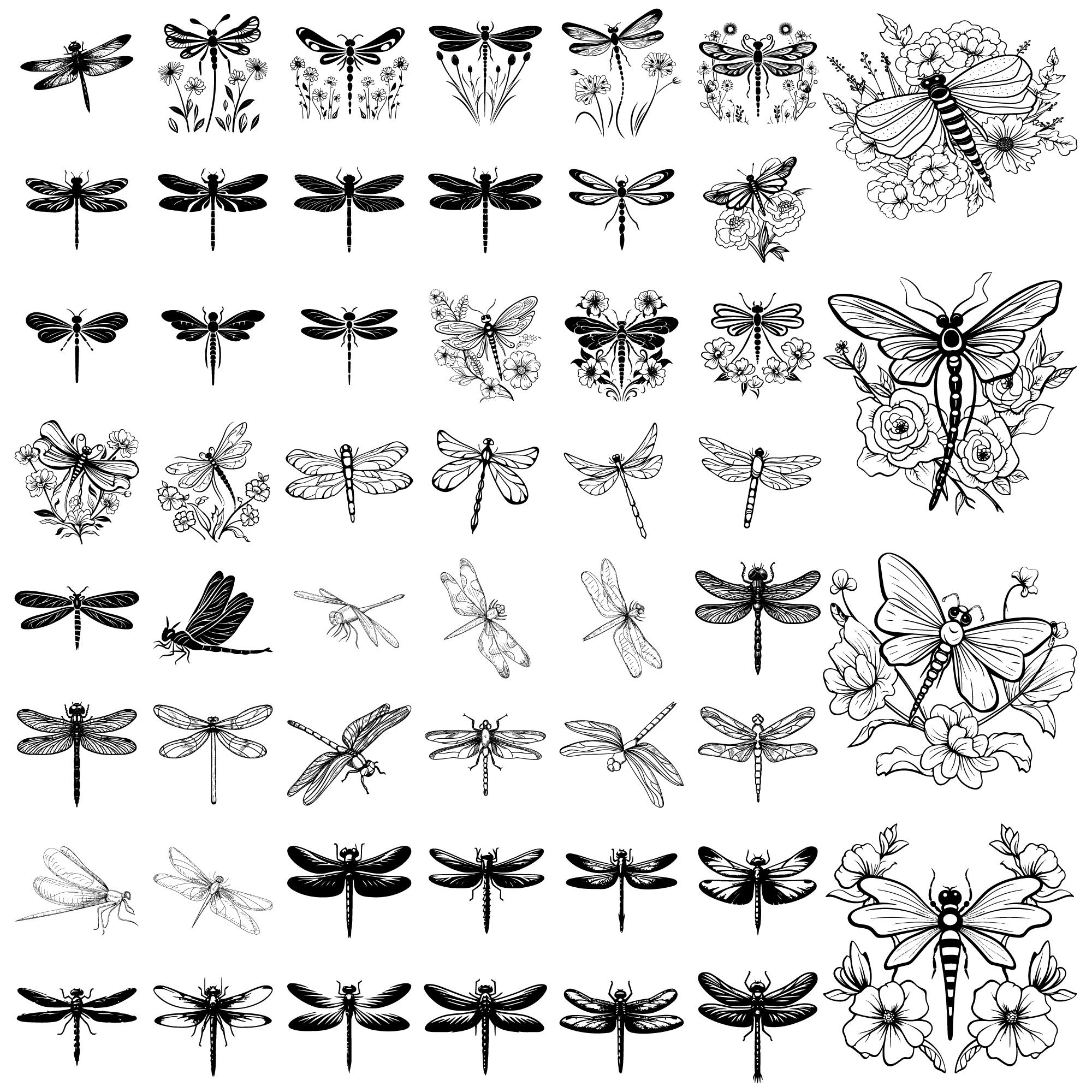 Dragonfly SVG Bundle, Dragonfly Clipart, Insect SVG, Dragonflies ...