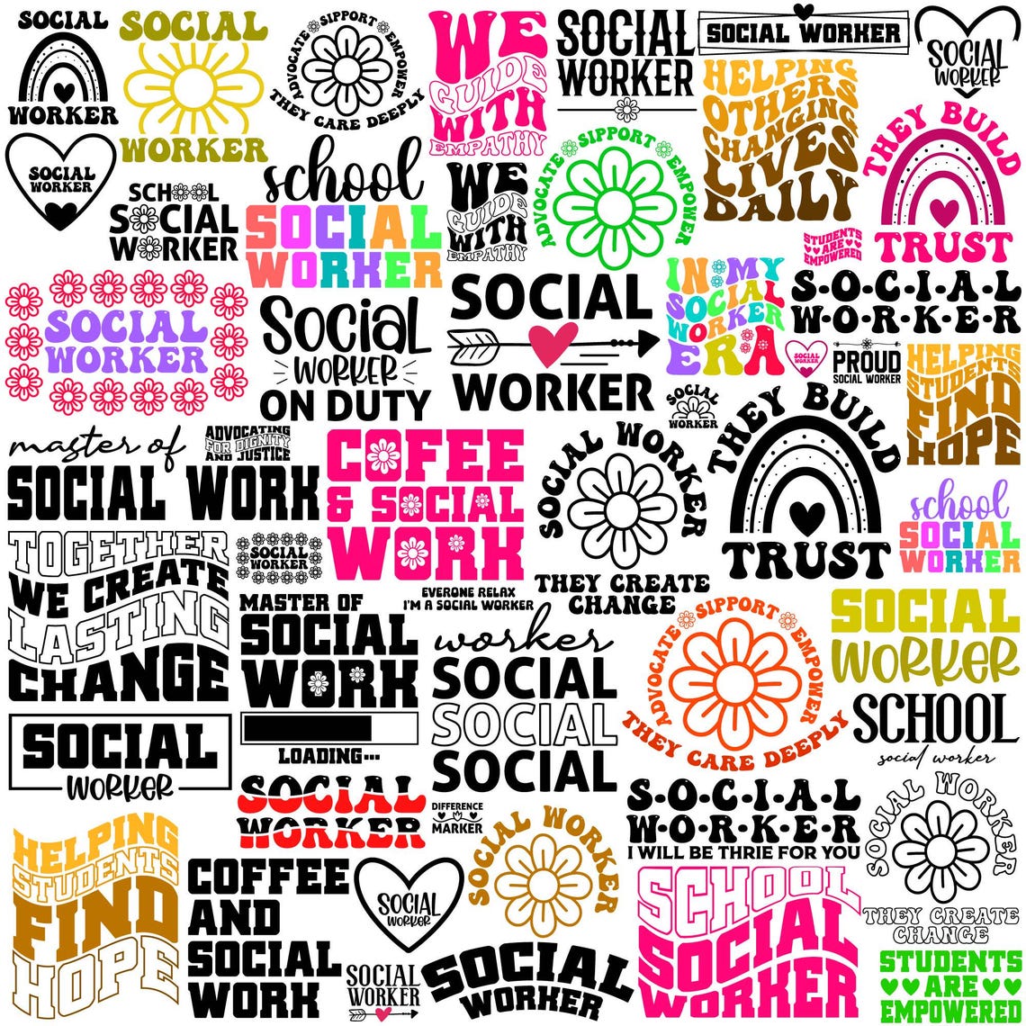 Social Worker SVG Bundle, Social Worker PNG, Funny Social Work SVG ...