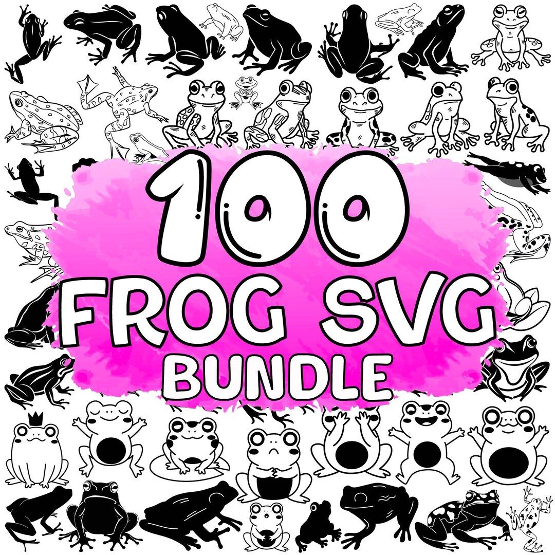 Frog Svg Png MEGA Bundle, Floral Frog SVG, Cute Frog SVG, Funny Frog ...