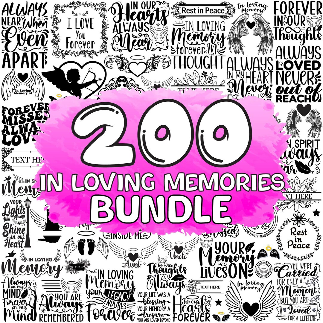 Memorial SVG Bundle: Loving Memory Designs (digital Download) - Etsy