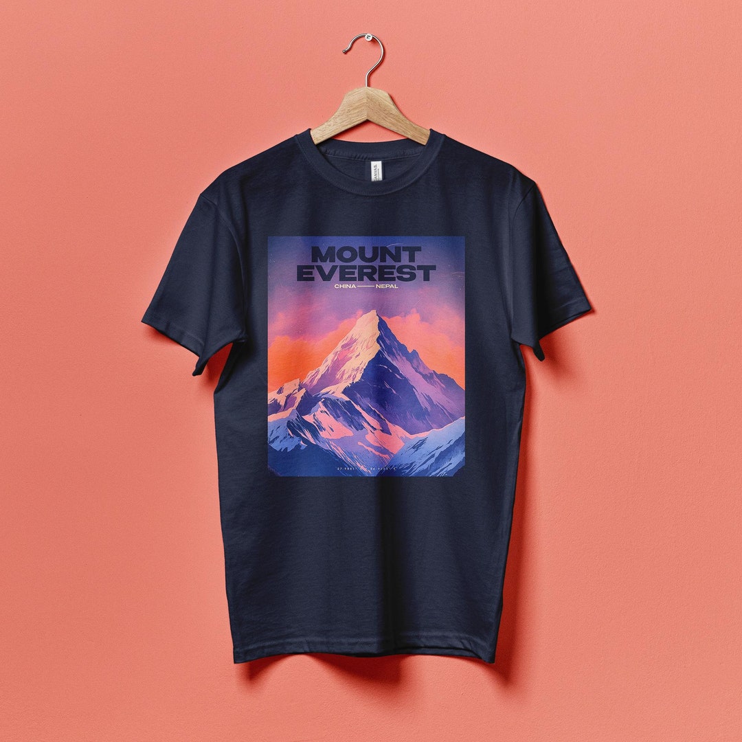 Mount Everest T-shirt, Himalayan Adventure Apparel, Nepal Trekking ...