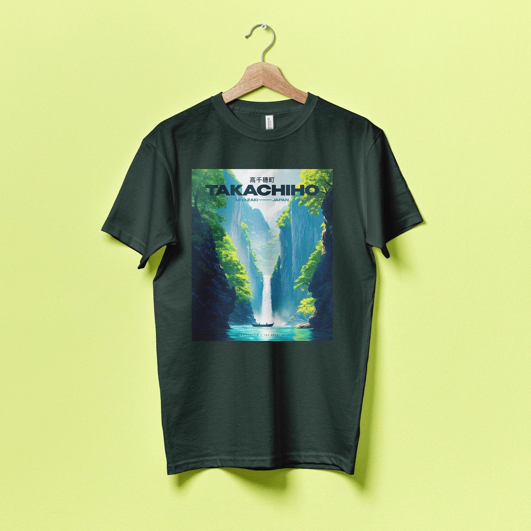 Takachiho T-shirt, Miyazaki Adventure Apparel, Japan Nature-inspired ...