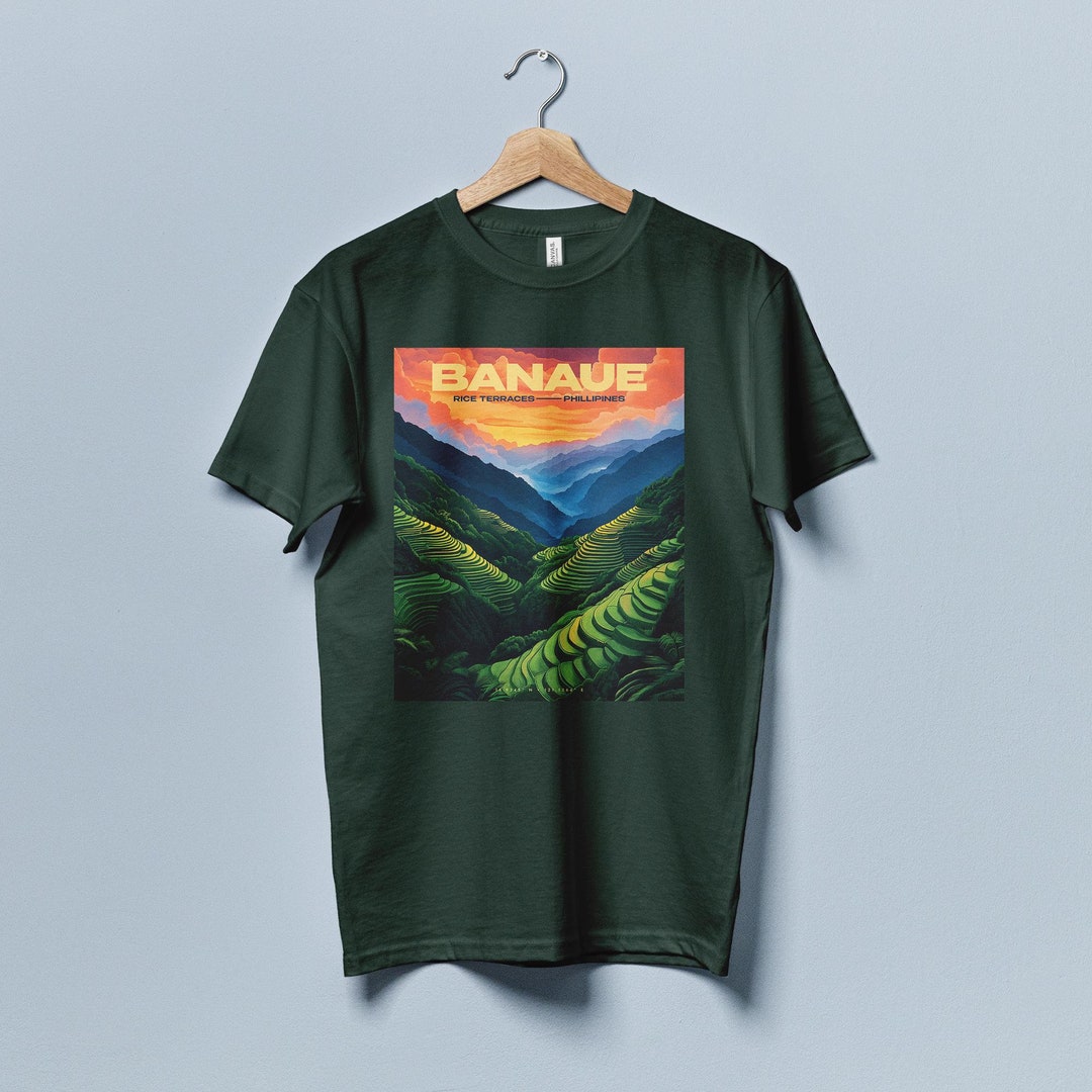 Banaue Rice Terraces T-shirt, Philippines Travel Apparel, Cultural ...