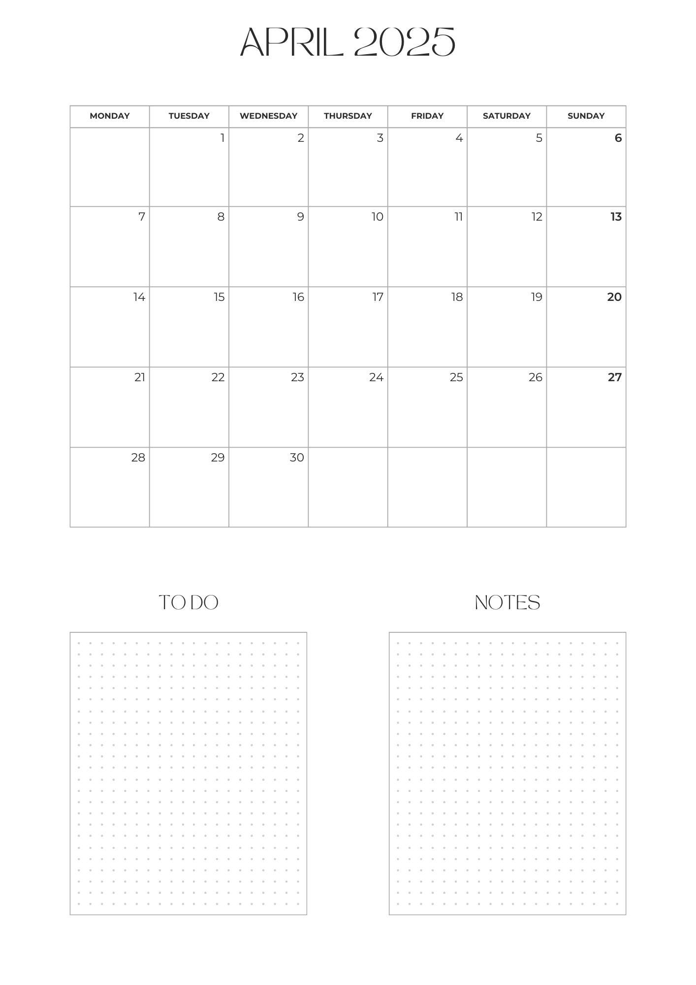 Black and White Minimalistic 2025 Planner/calendar - Etsy