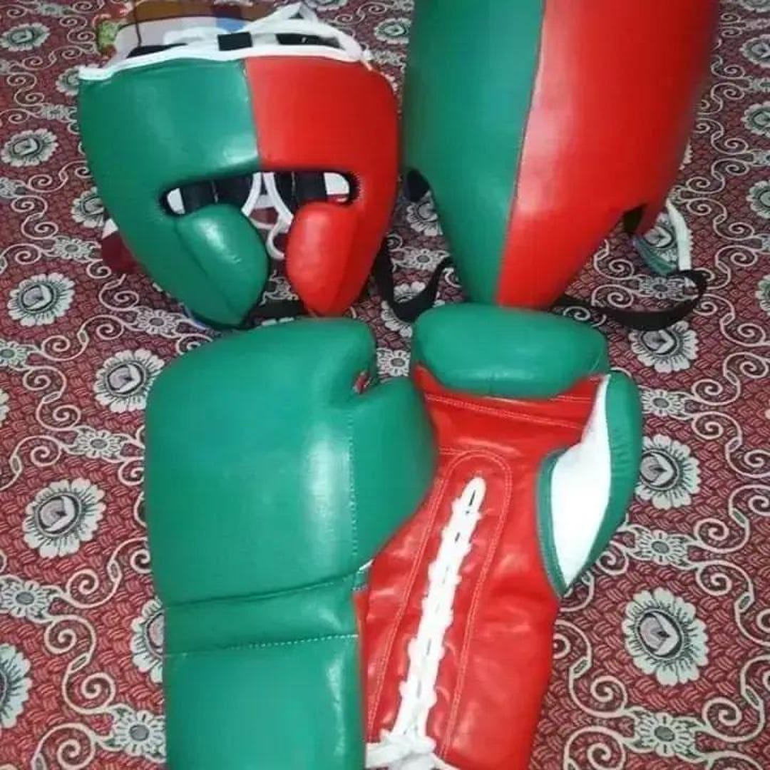 Handcrafted Customized Boxing Sparring Sets - Cowhide Leather Boxing ...