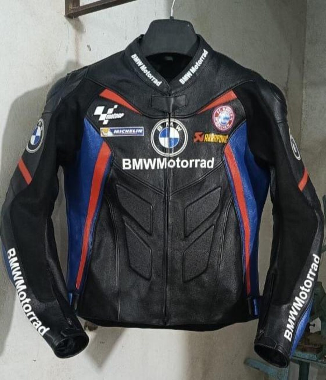 Motorbike Protected Racing Leather Jacket - Top Grain Cowhide Leather ...