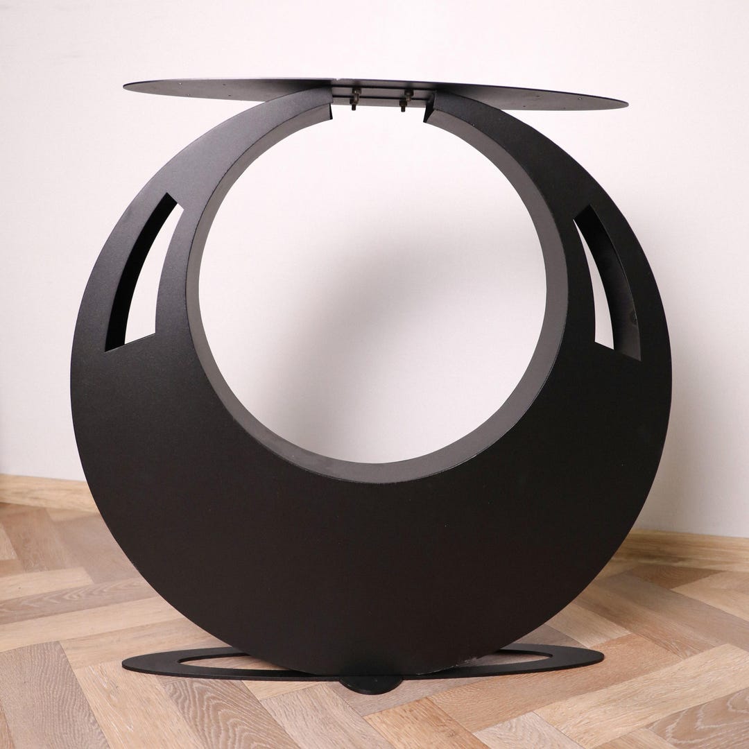 Metal Table Leg Round Metal Table Base Unique Table Legs Black Round ...