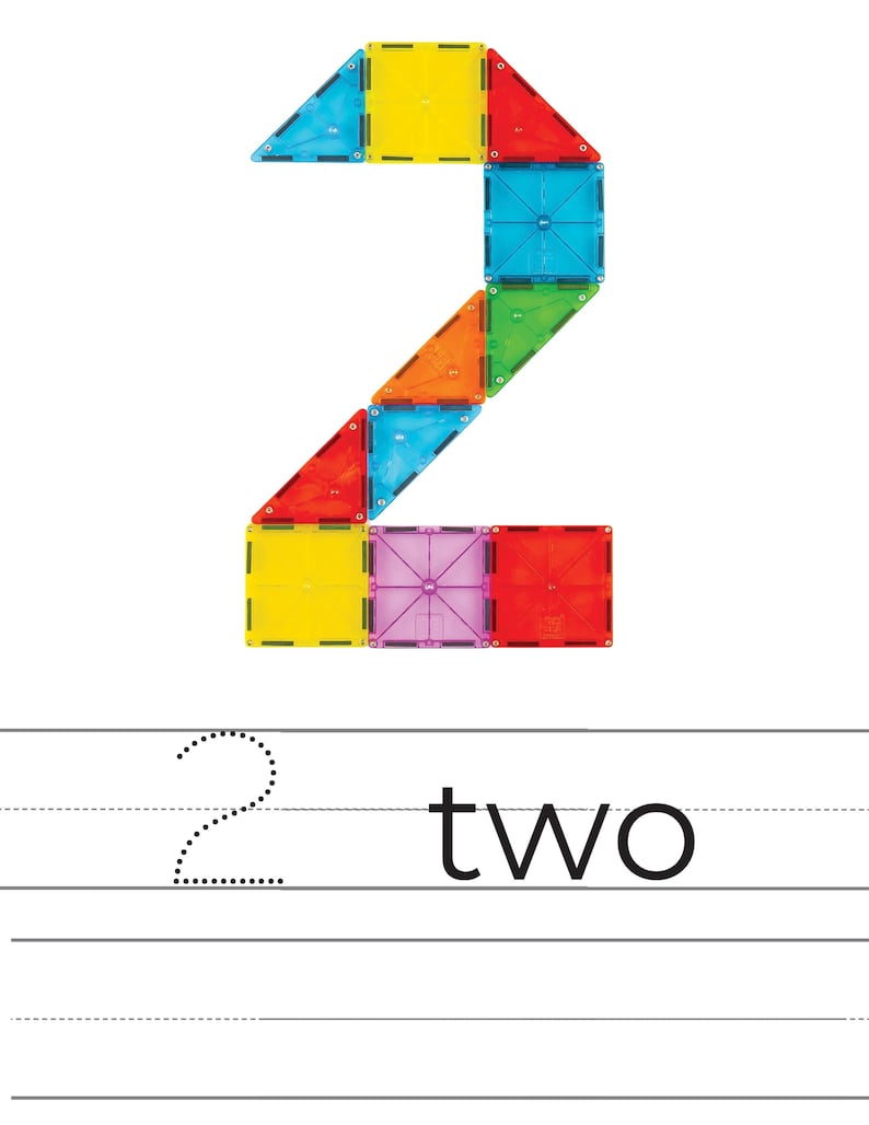 Counting Magnetic Tile Practice Sheets, Printable, Magnatile Picasso ...
