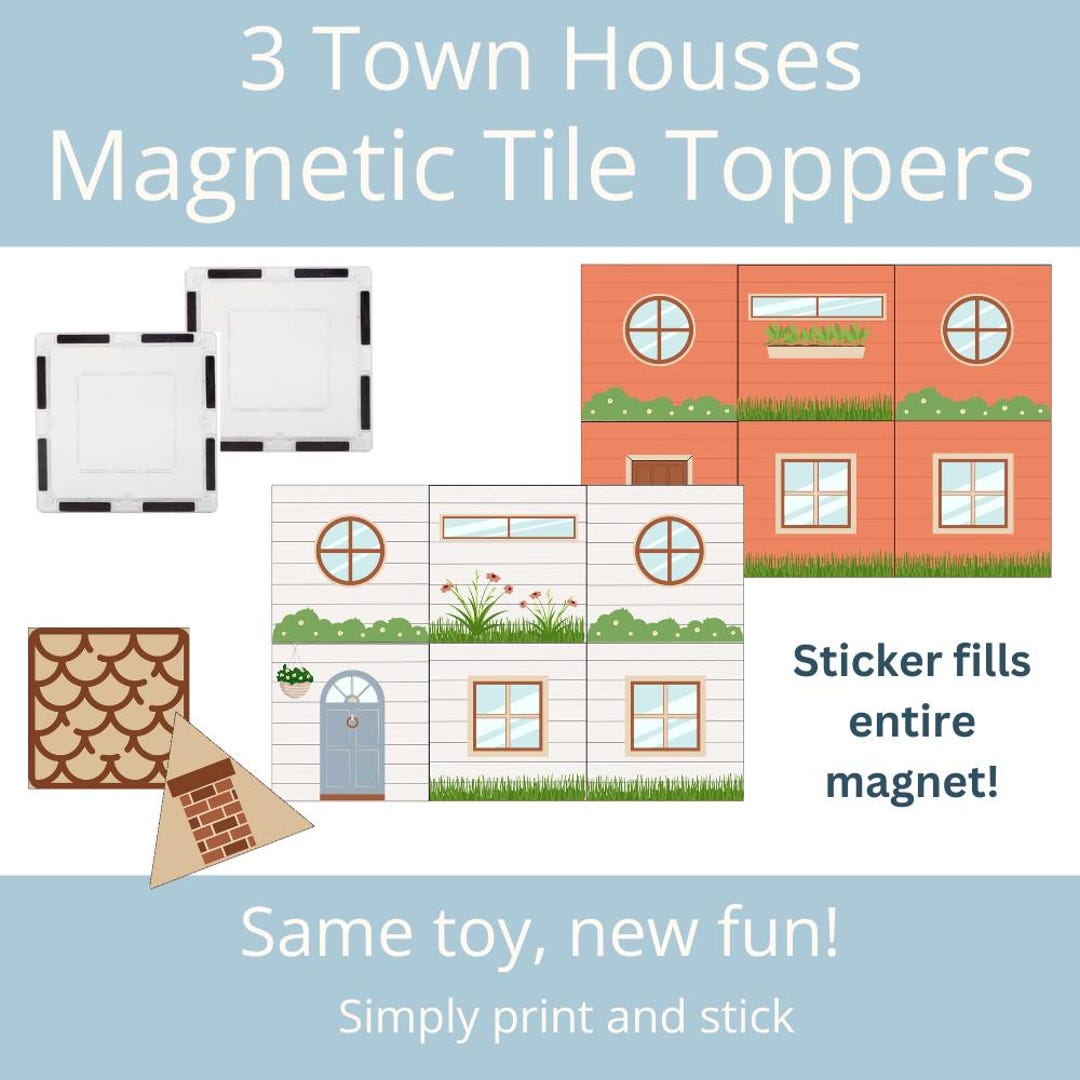Magnetic Tile Topper Stickers, Printable, Magnatile Picasso Tile ...