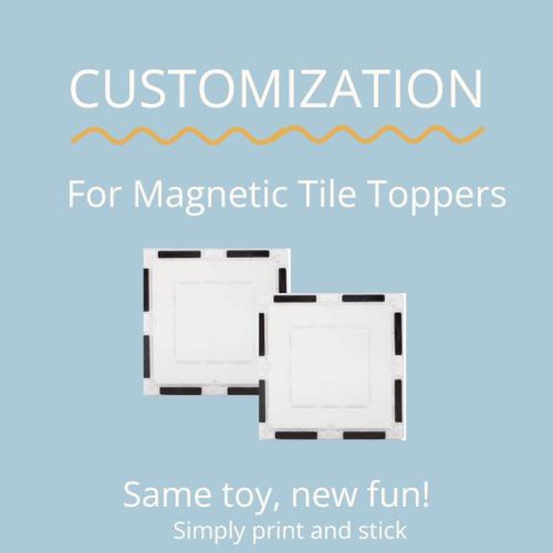 Magnetic Tile Topper Stickers, Custom Name, Magnatile Picasso Tile ...