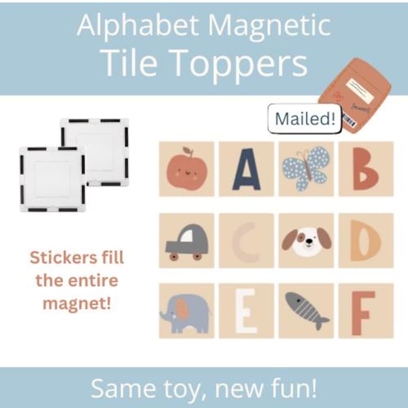 Magnetic Tile Topper Stickers, Printable, Magnatile Picasso Tile ...